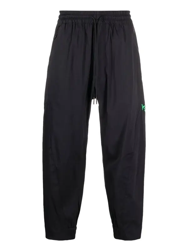 Y3 Logo-print Tapered Track Pants - Black