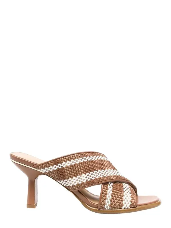 Michael Kors Striped Mule Sandals - Brown