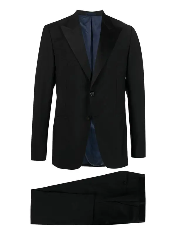 D4.0 Single-breasted Two-piece Suit - Black