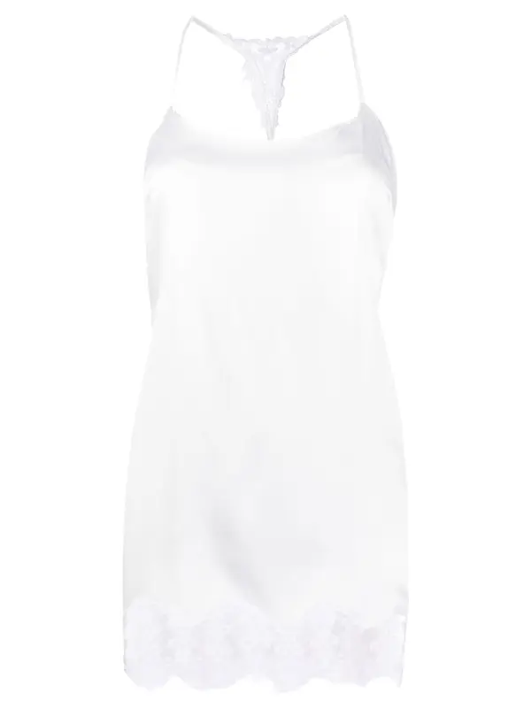 FLEUR OF ENGLAND Aria Babydoll Slip Dress - White