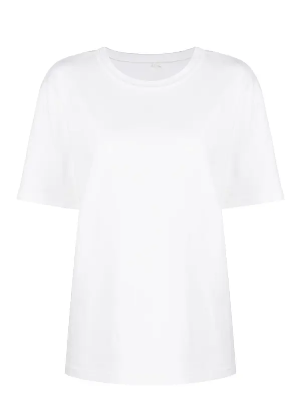 Alexander Wang Rubberised-logo Cotton T-shirt - White