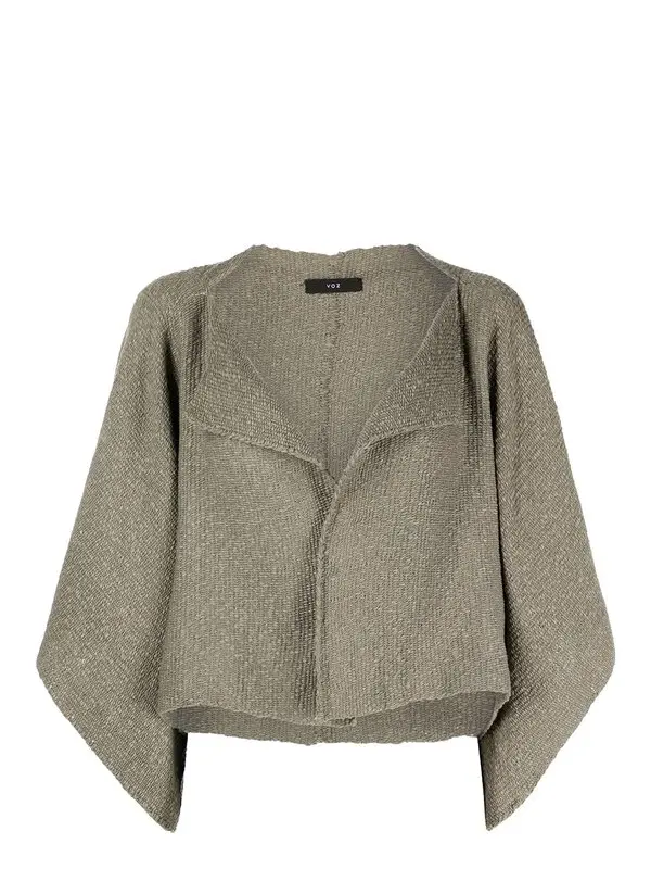Voz Cropped Knitted Bolero - Grey