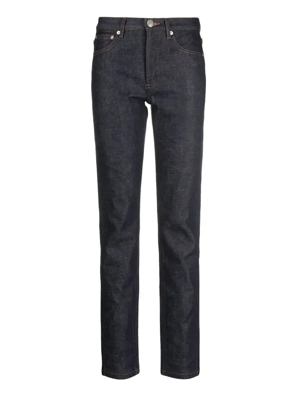 A.p.c. Contrasting-stitch Detail Jeans - Blue
