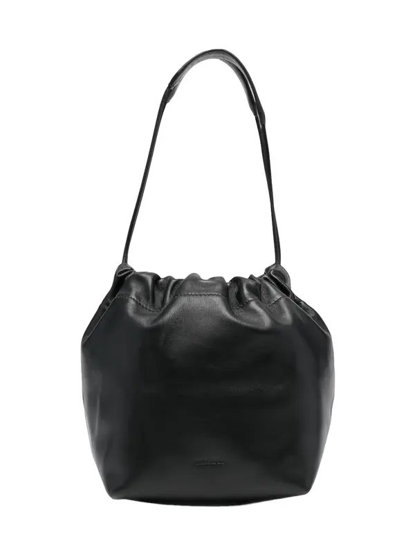 JIL SANDER Drawstring Bucket Bag - Black