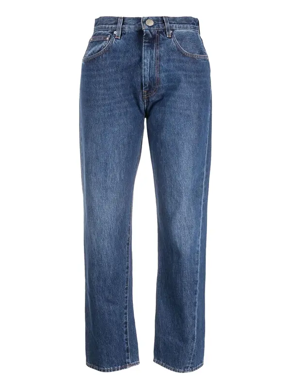 TOTEME Cropped Straight-leg Jeans - Blue