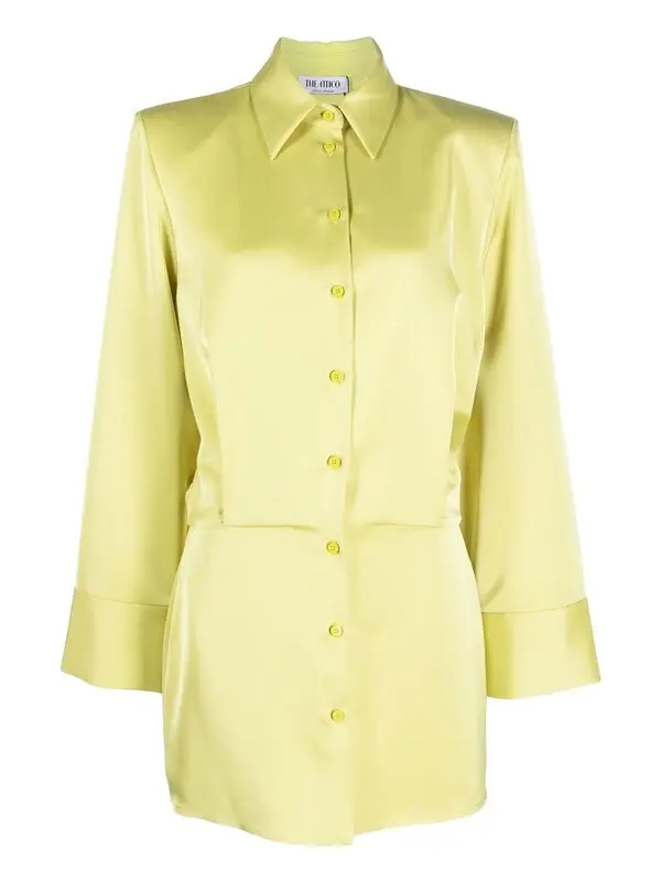 Attico Single-breasted Shirtdress - Green