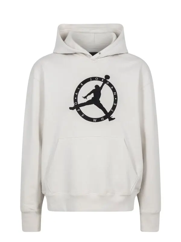 JORDAN X Off- Logo-print Hoodie - White