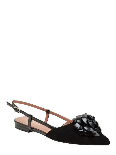 Linea Paolo Cammy Slingback Pointed-toe Flats - Black Ii