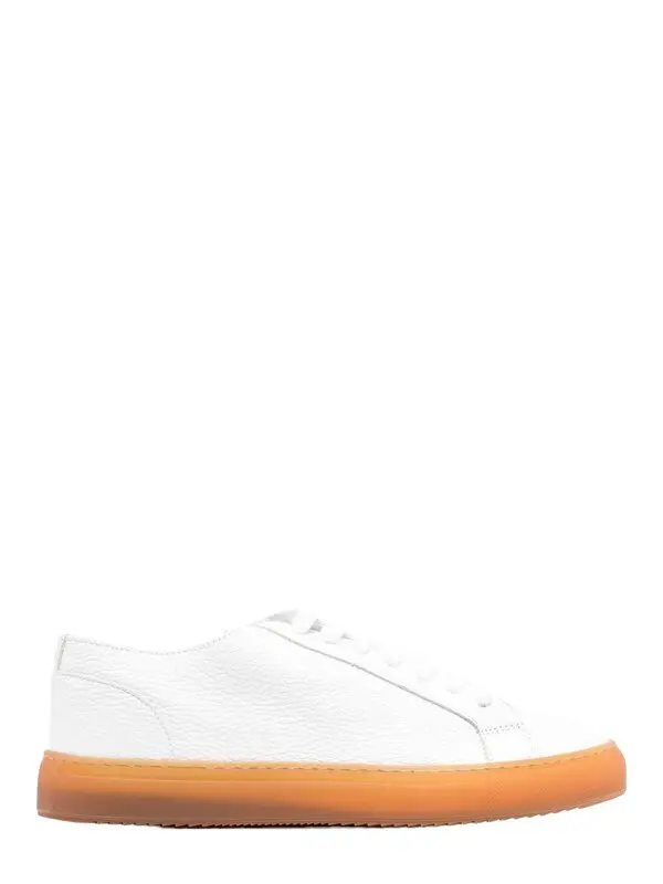 DOUCAL'S Leather Low-top Sneakers - White