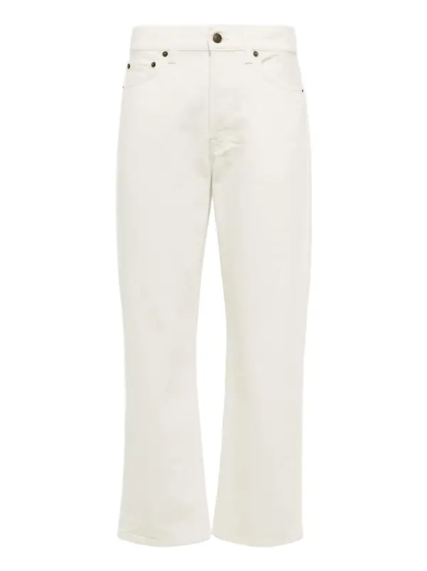 THE ROW Lesley Mid-rise Straight Jeans - White