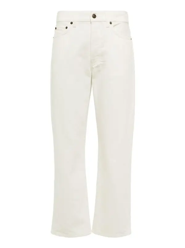 THE ROW Lesley Mid-rise Straight Jeans In Panna - White