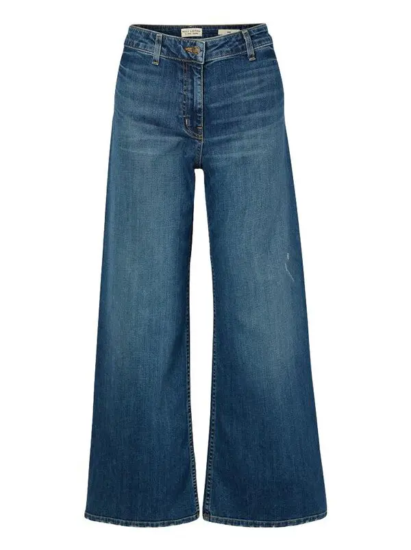 NILI LOTAN Megan High-rise Wide-leg Jeans - Blue