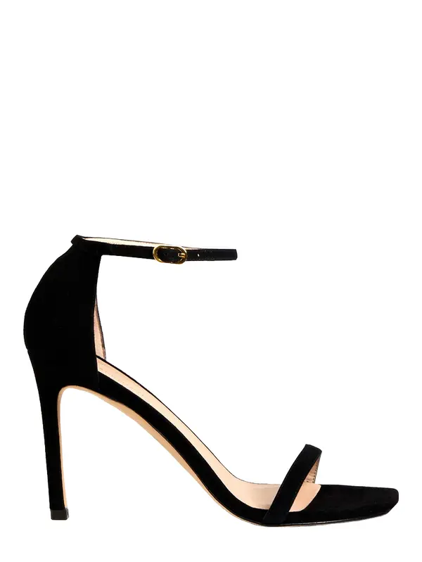 STUART WEITZMAN Amelina 85 Suede Sandals - Black