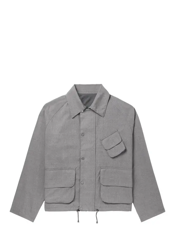 STOFFA Wool Blouson Jacket - Gray