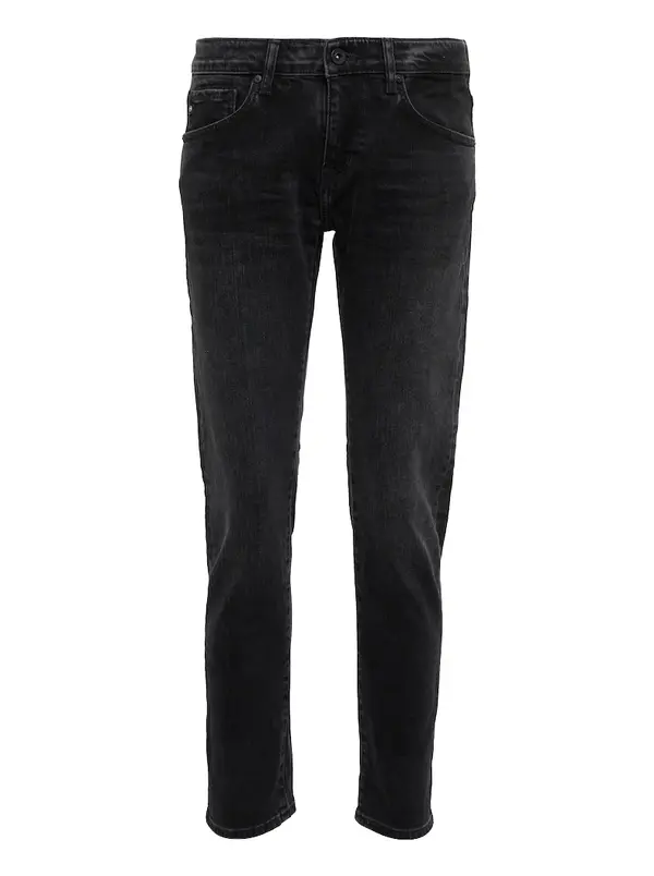 Ag Ex-boyfriend Mid-rise Slim Jeans - Black