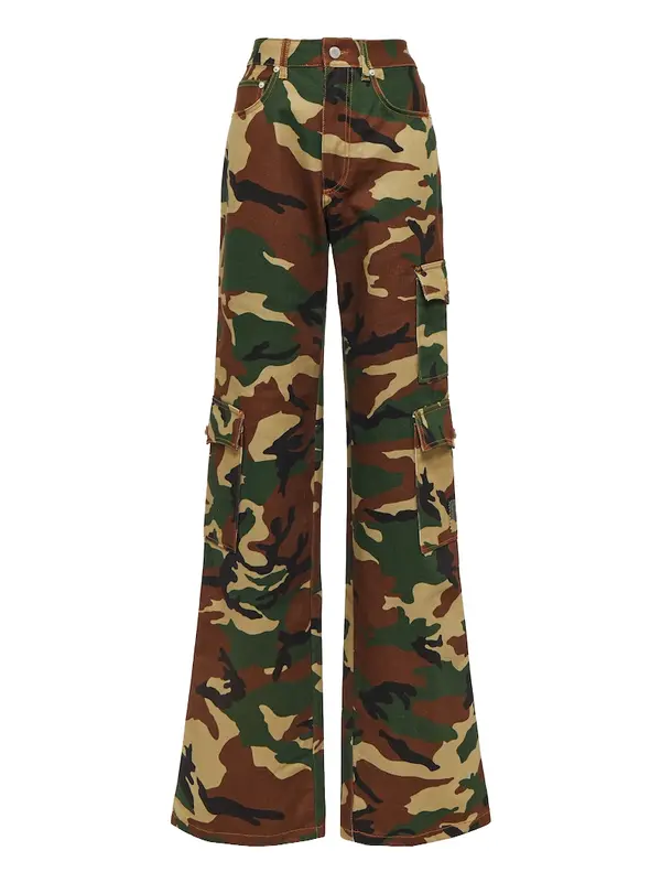 Alessandra Rich Camouflage Cargo Pants - Multicoloured