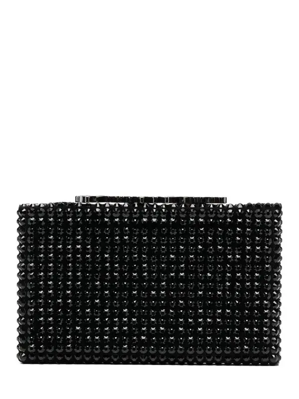 Philipp Plein Crystal-studded Snap Clutch - Black