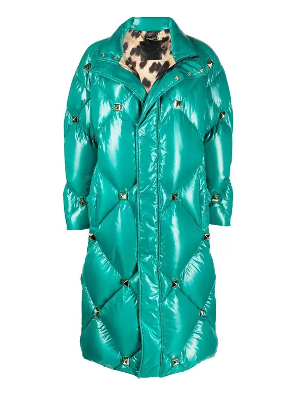 Philipp Plein Quilted Padded Coat - Green