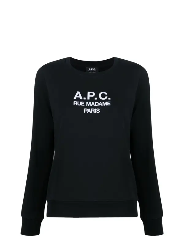 A.p.c. Tina Logo-embroidered Sweatshirt - Black