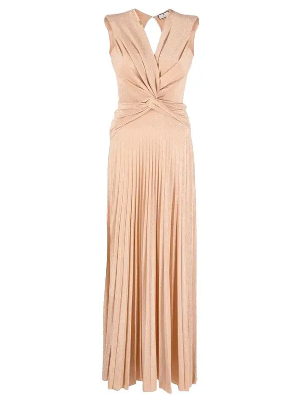 Elisabetta Franchi Red Carpet Jersey Maxi Dress - Neutrals