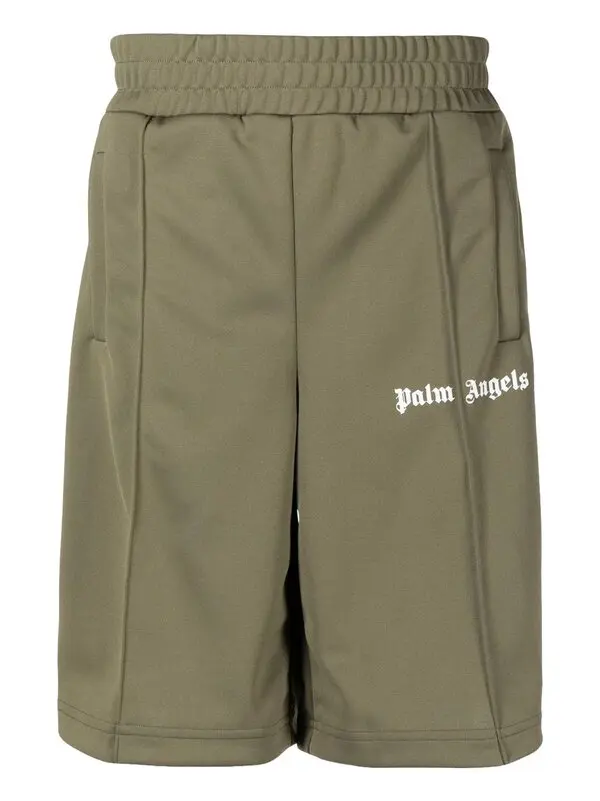 Palm Angels Raised Seam Track Shorts - Green