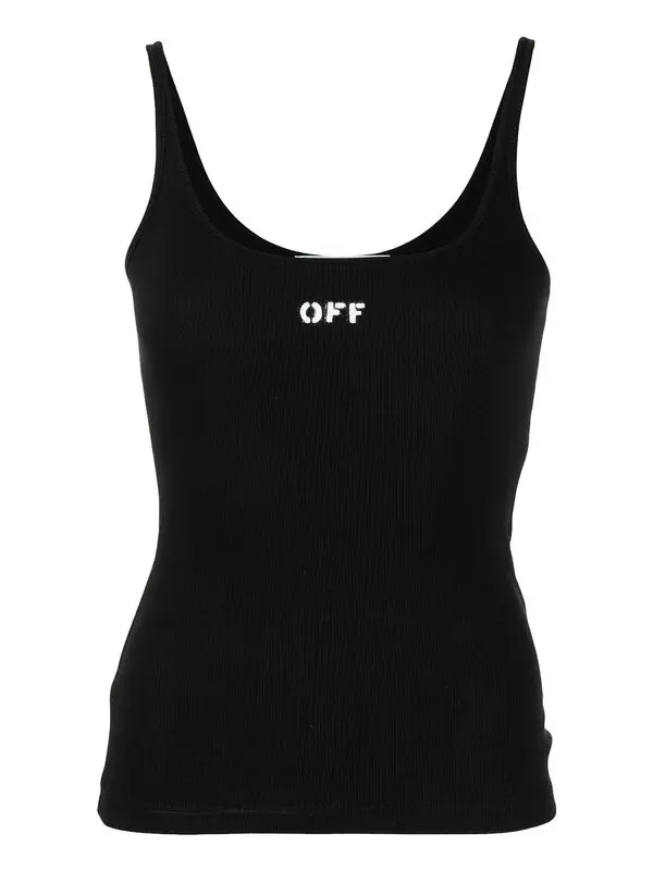 Off-White Logo-print Tank Top - Black