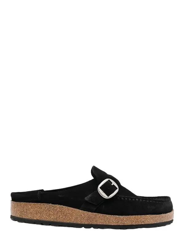 BIRKENSTOCK Suede Mules - Black