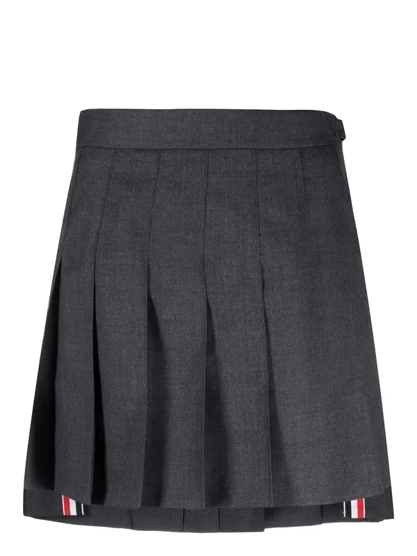 Thom Browne Pleated Mini Skirt - Grey