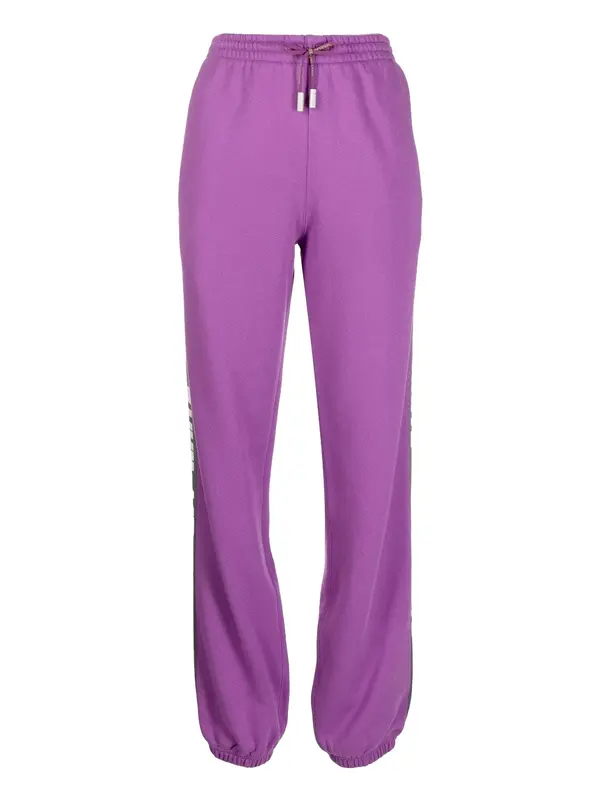 Off-White Logo-tape Cotton Track Pants - Purple