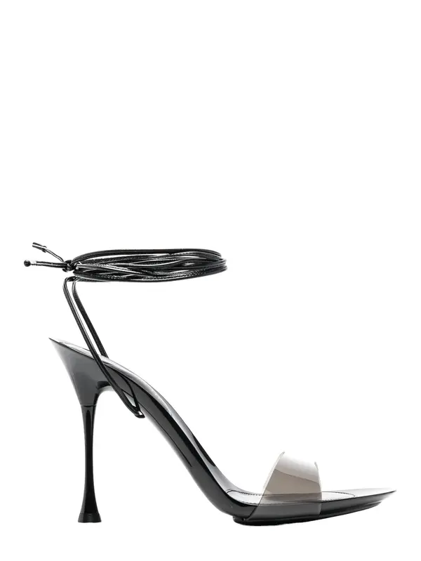 GIANVITO ROSSI 100mm Tie-fastening Sandals - Black
