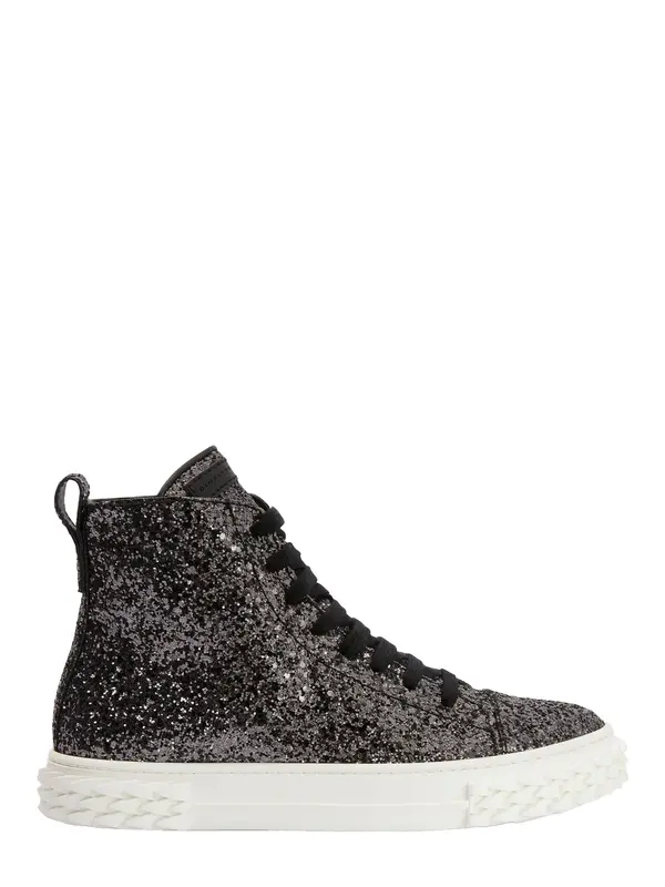 GIUSEPPE ZANOTTI Eco-blabber Glitter High-top Sneakers - Black