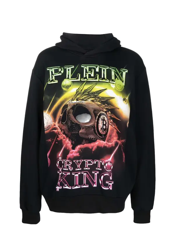 Philipp Plein Crypto King' Hoodie - Black