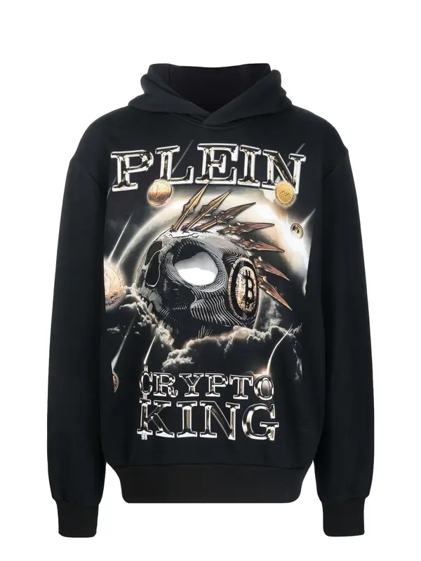 Philipp Plein Crypto King' Hoodie - Black