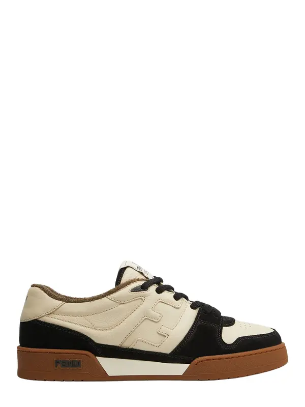 Fendi Match Leather Low-top Sneakers - Black Milk