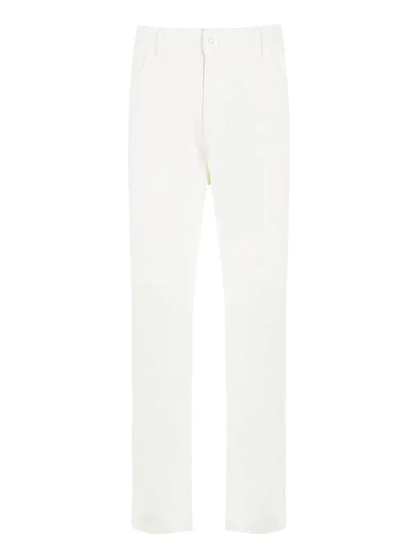 AMIR SLAMA Straight-leg Cotton Trousers - White