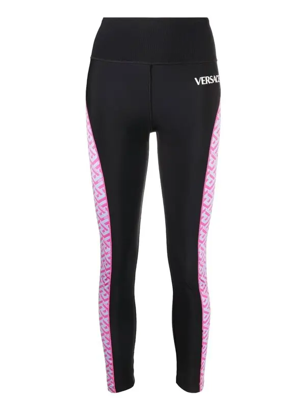 Versace La Greca High-waisted Leggings - Black