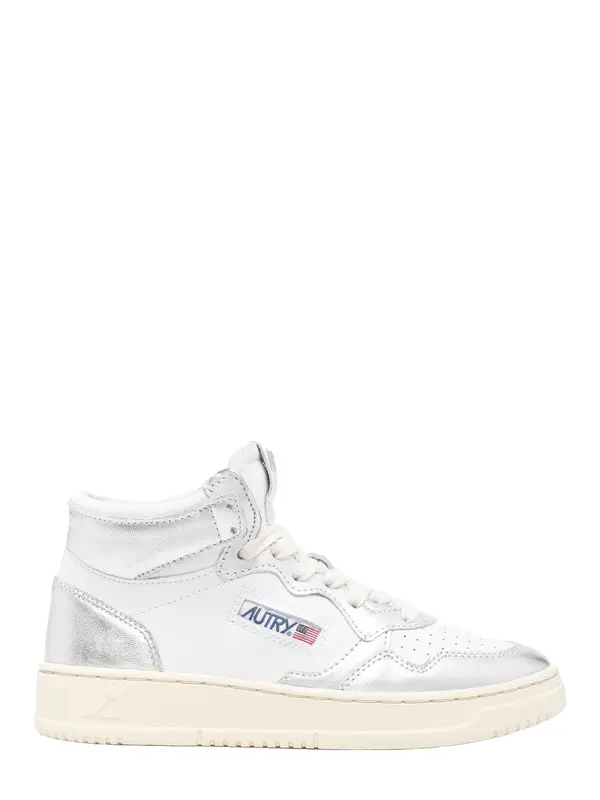AUTRY Logo-patch Lace-up Sneakers - White
