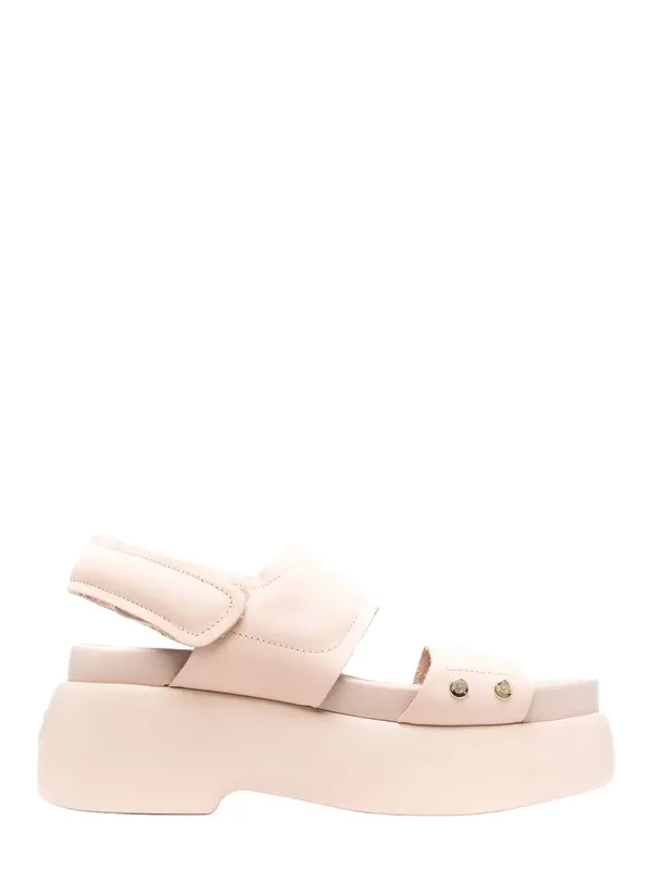 Agl Double-strap Leather Sandals - Pink