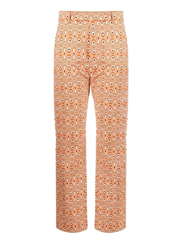 Colville Abstract-print Trousers - Orange