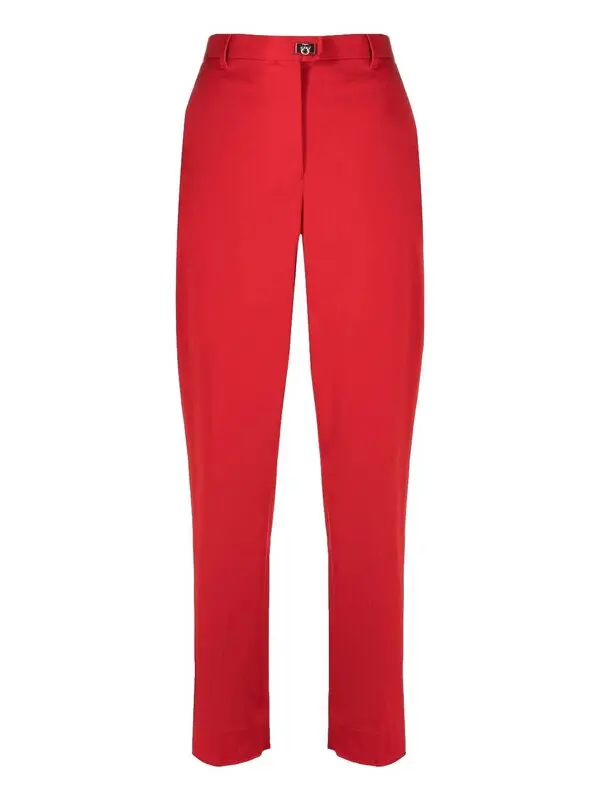 FERRAGAMO Cropped Tailored Trousers - Red
