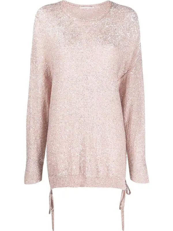 Stella McCartney Sequined Side-tie Jumper - Pink