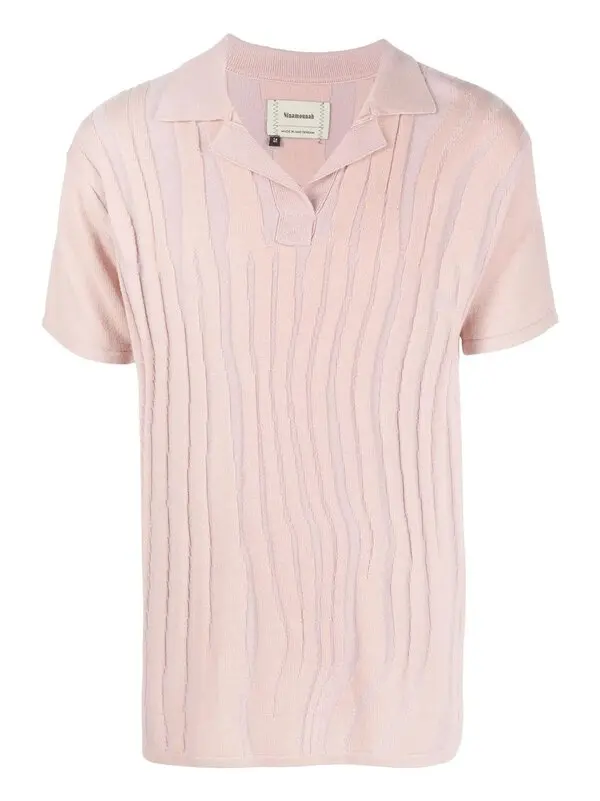 NINAMOUNAH Kingcrab Melted Logo Polo Shirt - Pink