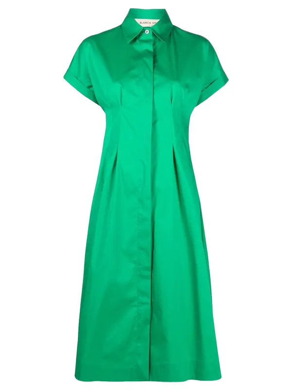 BLANCA VITA Artemisia Shirt Dress - Green
