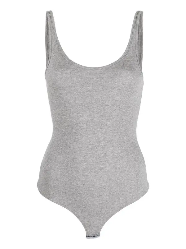 DIESEL® Scoop Neck Sleeveless Cotton Bodysuit - Grey