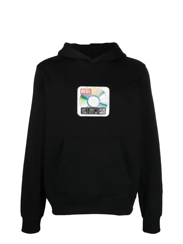 DIESEL® Logo Print Hoodie - Black