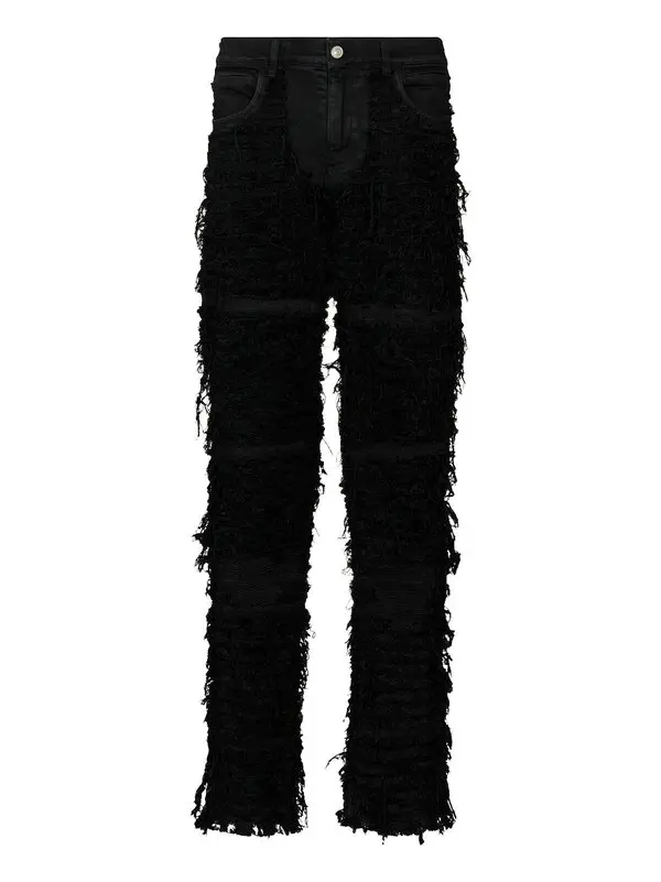 1017 Alyx 9sm Distressed Straight-leg Jeans - Black