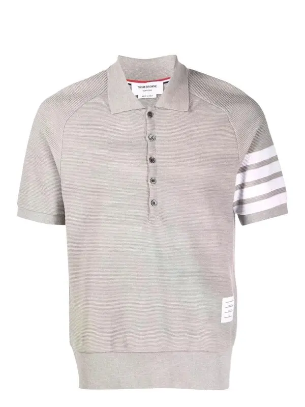 Thom Browne 4-bar Polo Shirt - Grey