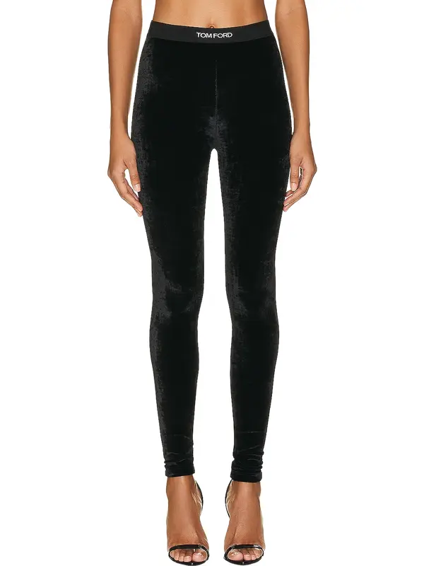 TOM FORD Velvet Signature Legging - Black