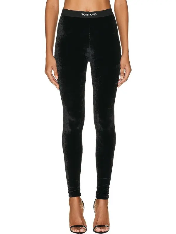 TOM FORD Velvet Signature Legging - Black