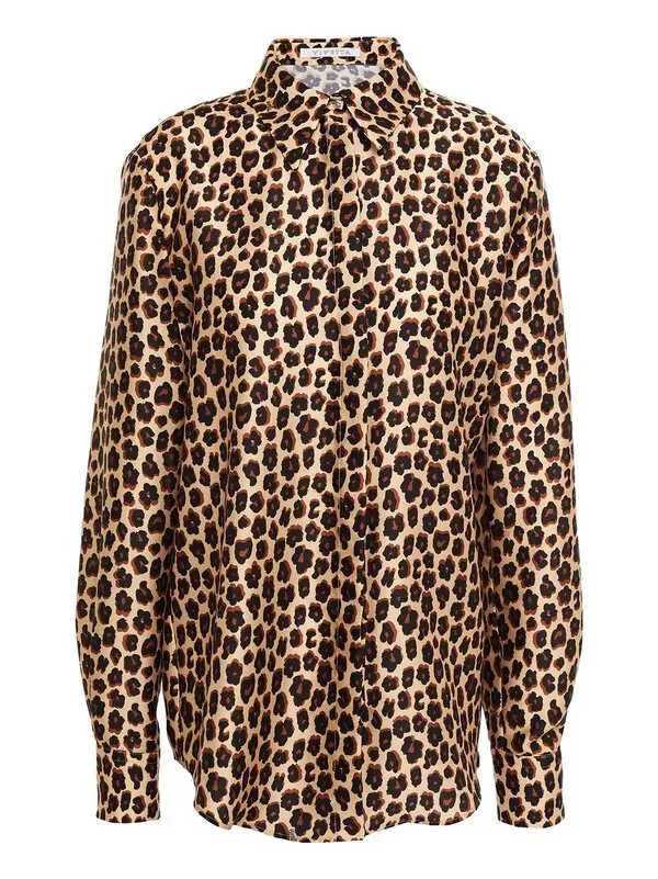 Vivetta Leopard-print Satin-twill Shirt - Animal Print